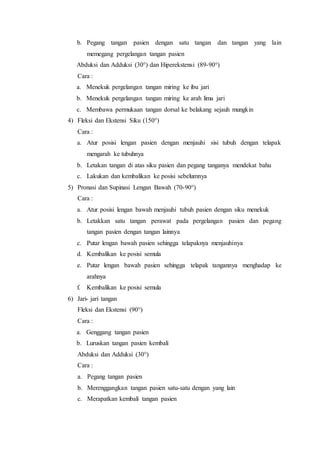 ROM dan Transport pasien | DOCX