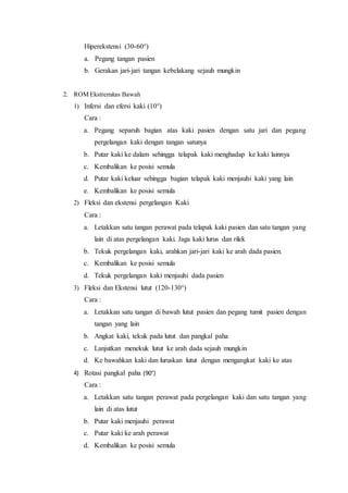 ROM dan Transport pasien | DOCX