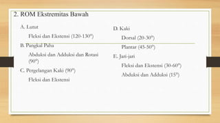 ROM dan Transport pasien | PPTX