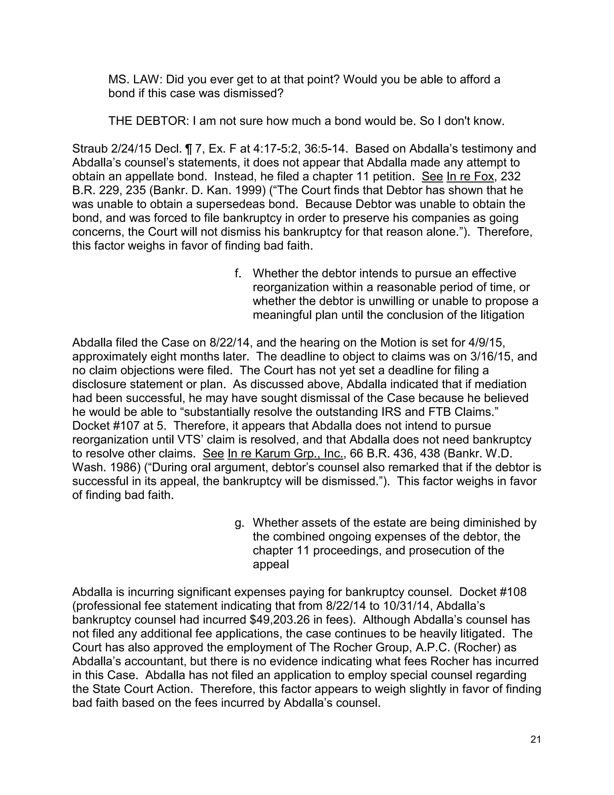 The Crew Source: abdalla motion to convert tentative ruling | PDF