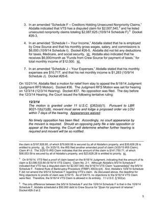 The Crew Source: abdalla motion to convert tentative ruling | PDF