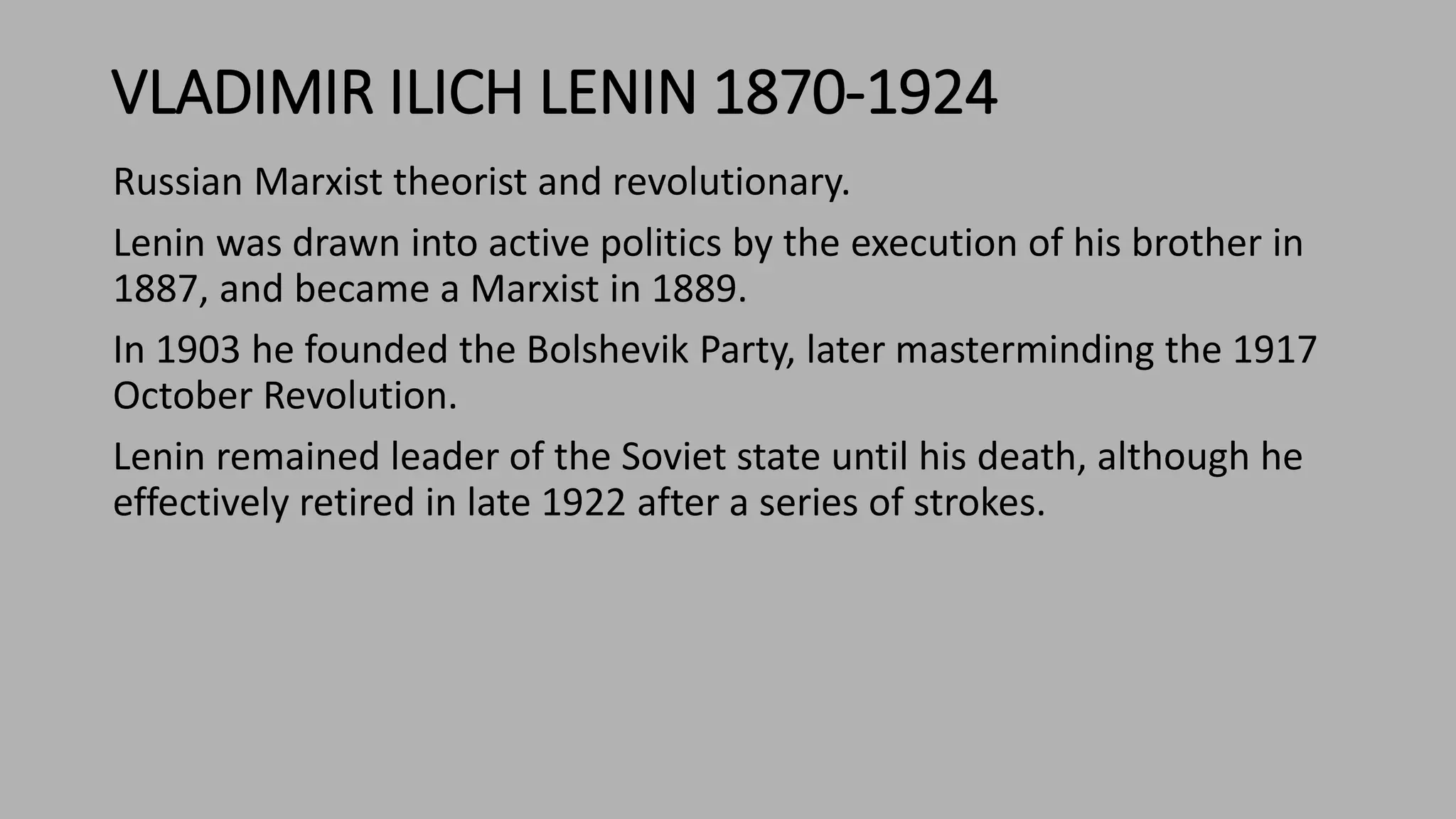 POLITICAL IDEOLOGIES - LENINISM | PPTX