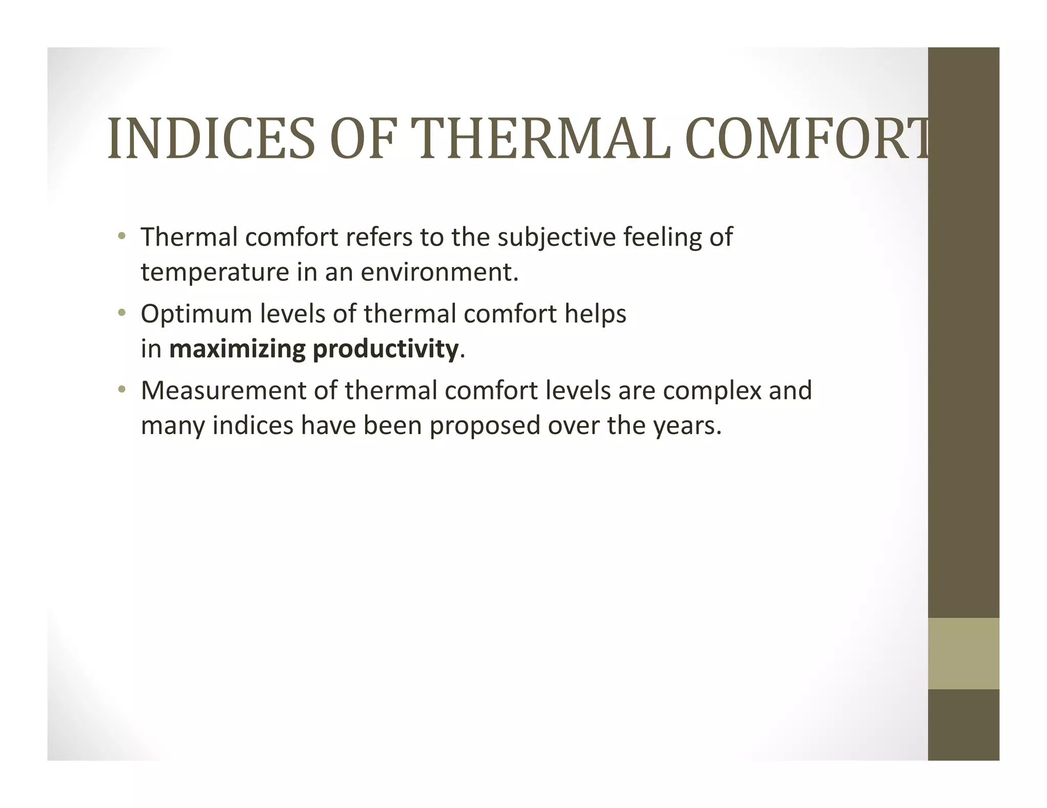 5. Thermal comfort 2 (indices) | PDF
