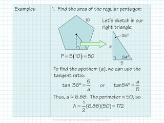 5.13.2 Area of Regular Polygons and Composite Shapes | PDF