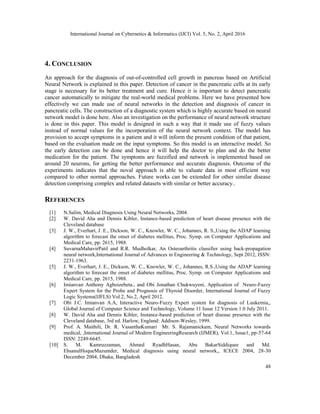 ARTIFICIAL NEURAL NETWORK FOR DIAGNOSIS OF PANCREATIC CANCER | PDF