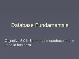 5.01 database-fundamentals | PPT
