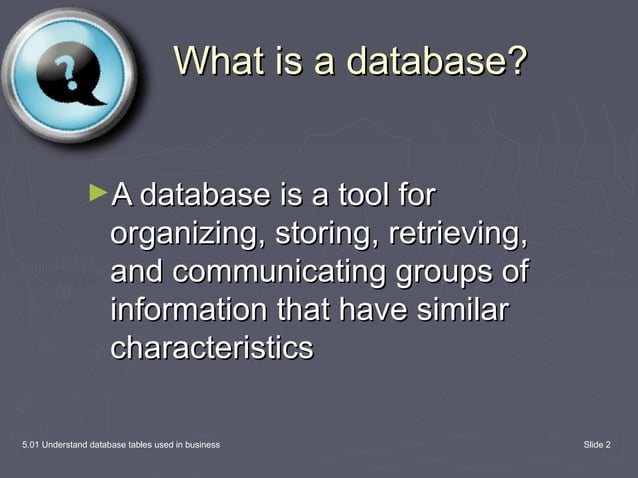 5.01 database-fundamentals | PPT