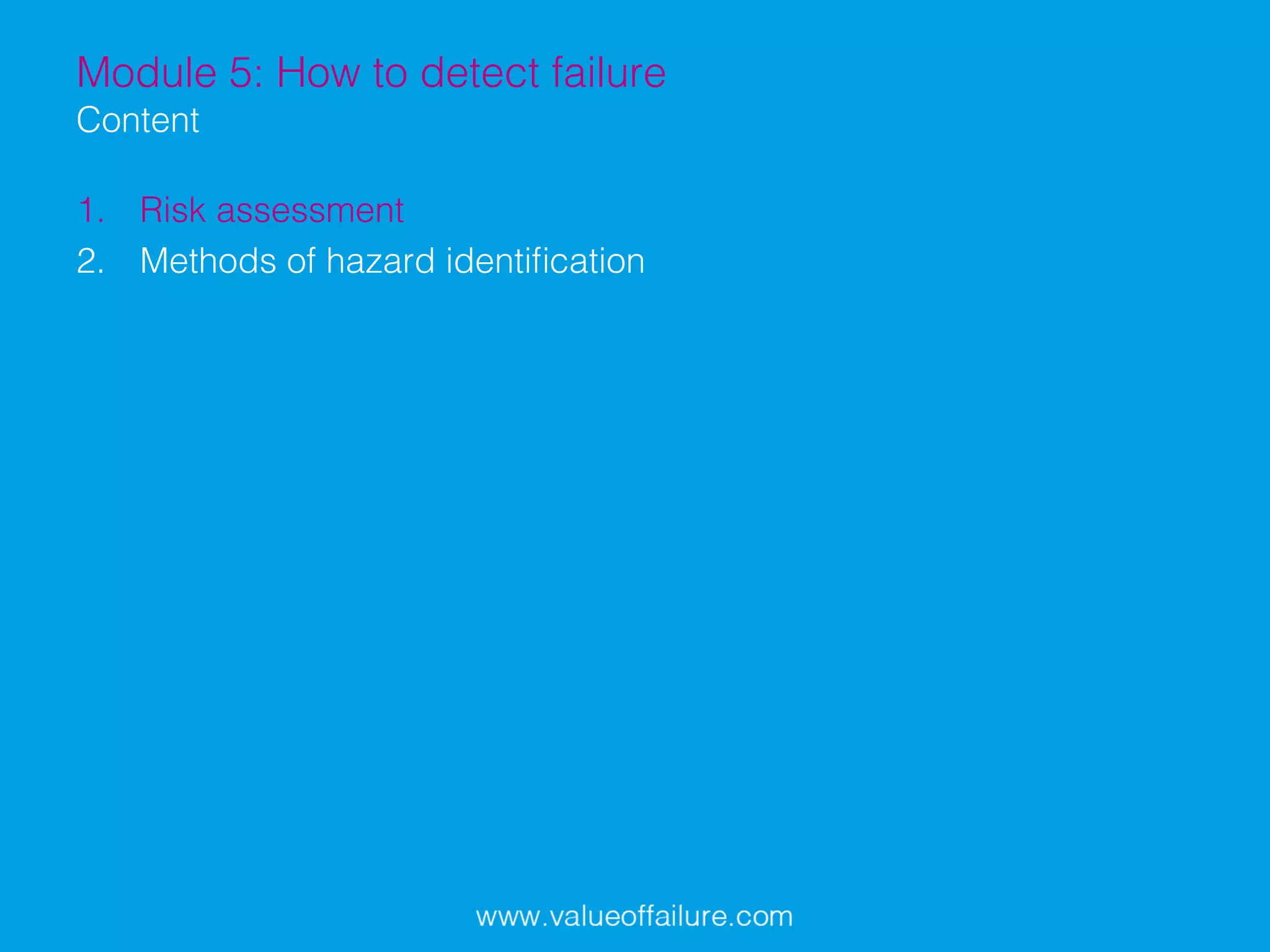 Module 5 How to Detect Failure | PPT