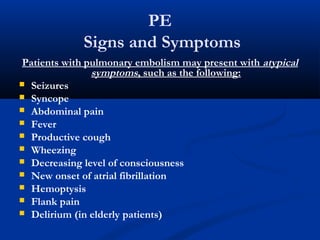 pulmonary embolism | PPT