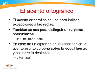 5. el acento clase 5 | PPT