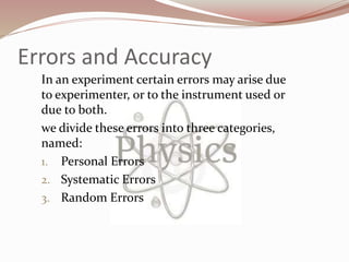 5. errors and accuracy | PPTX