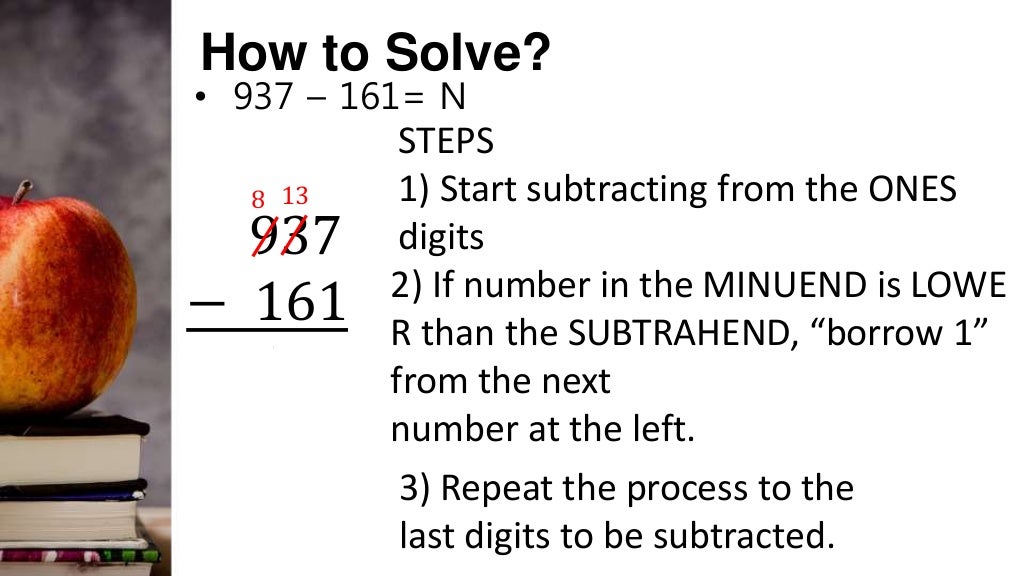 5. lesson 4 subtraction of whole numbers
