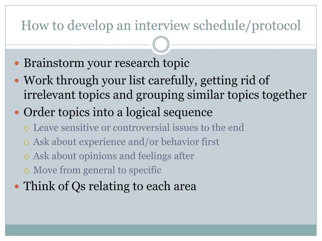 5. research methods interviews | PPT