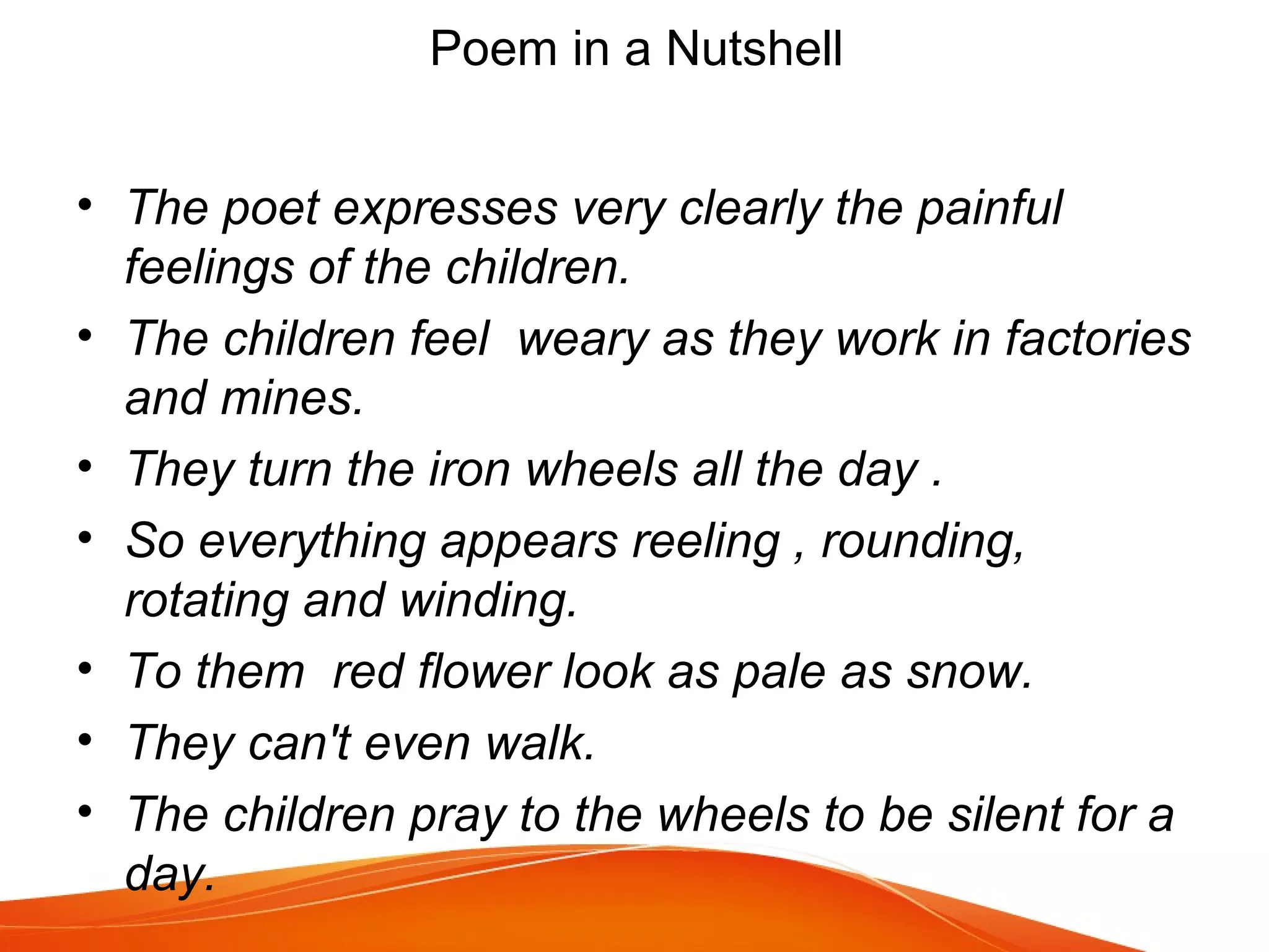 THE CRY OF THE CHILDREN | PPT