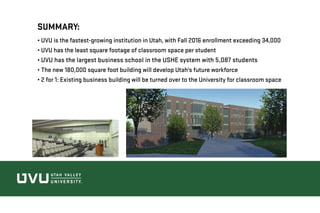 Utah Valley University New Business School Building | PPTX