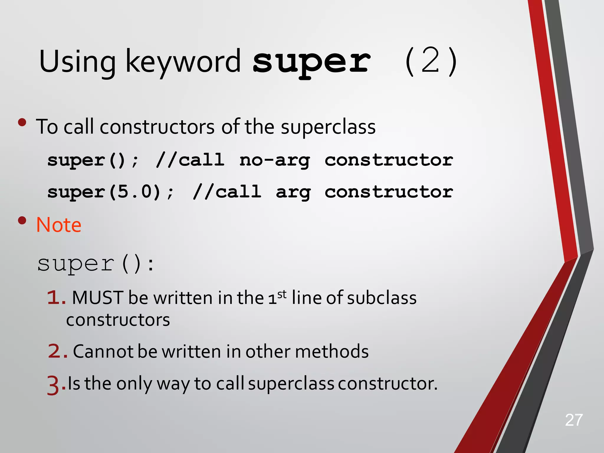 Java Oop Programming Language Part 5 Inheritance Ppt