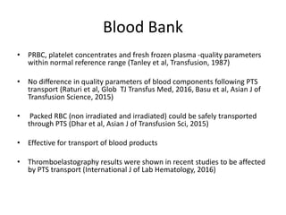 PNEUMATIC TUBE SYSTEM | PPTX | Blood Disorders | Diseases and Conditions