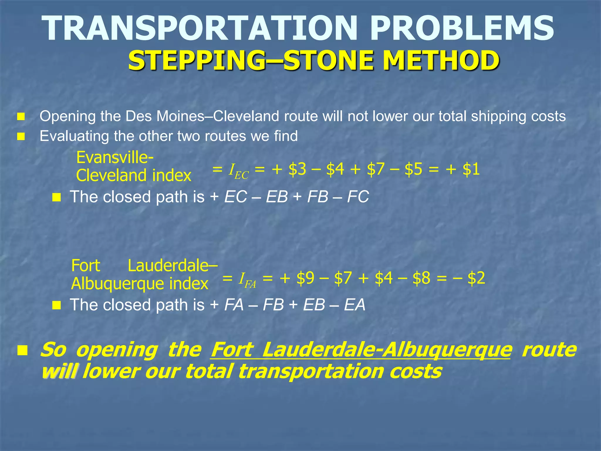 5. transportation problems | PDF