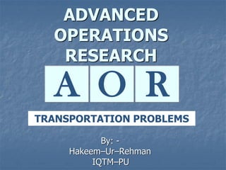 5. transportation problems | PDF
