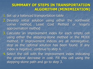 5. transportation problems | PDF