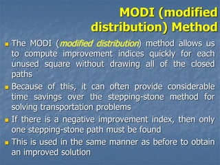 5. transportation problems | PDF
