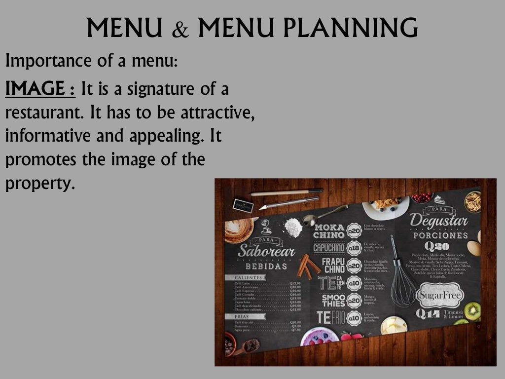 Menu Its Types And Menu Planning Menu Its Types And Menu Planning
