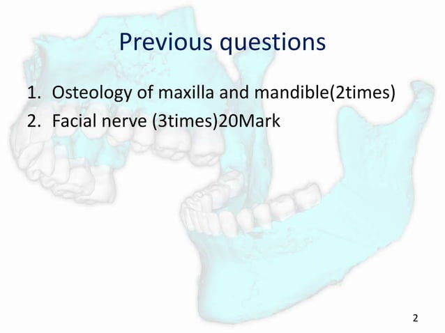 5.osteology of maxilla and mandible, facial nerve | PPTX | Ear, Nose and Throat Conditions ...