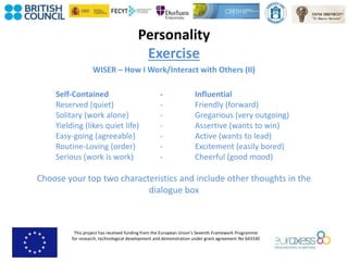 Planning your research career: Personality | PPT