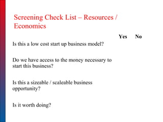 5.opportunity recognition and_the_screening_process | PPT
