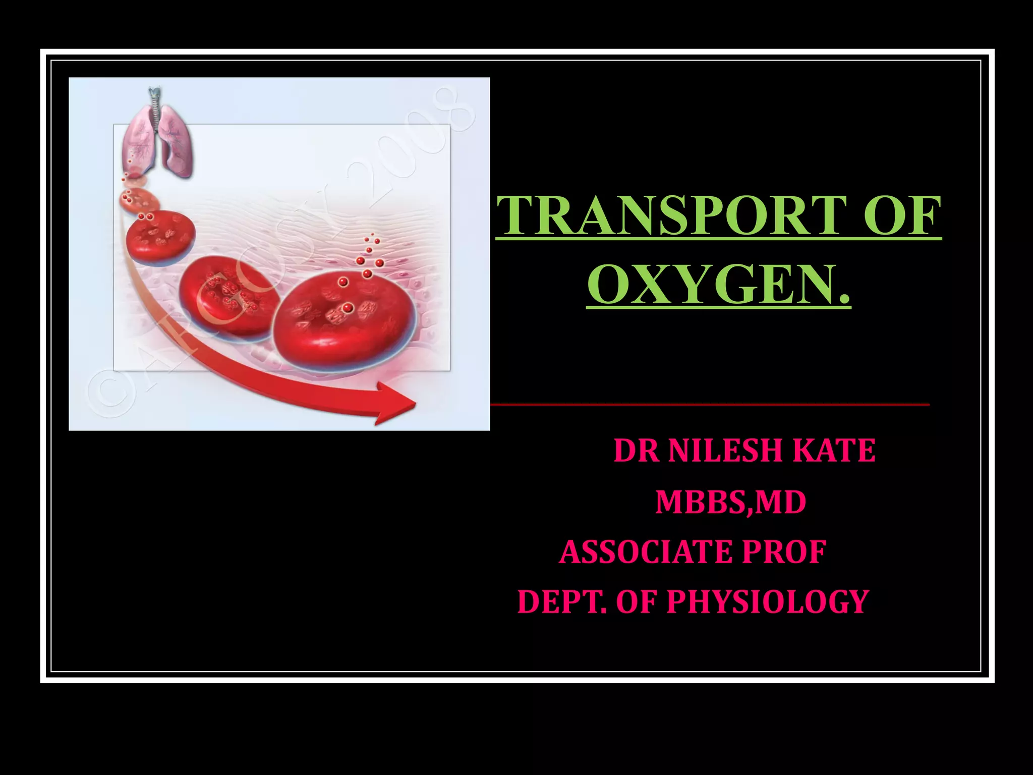 TRANPORT OF OXYGEN | PPT