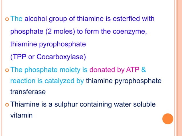 THIAMINE (B1) | PPTX | Endocrine and Metabolic Diseases | Diseases and ...