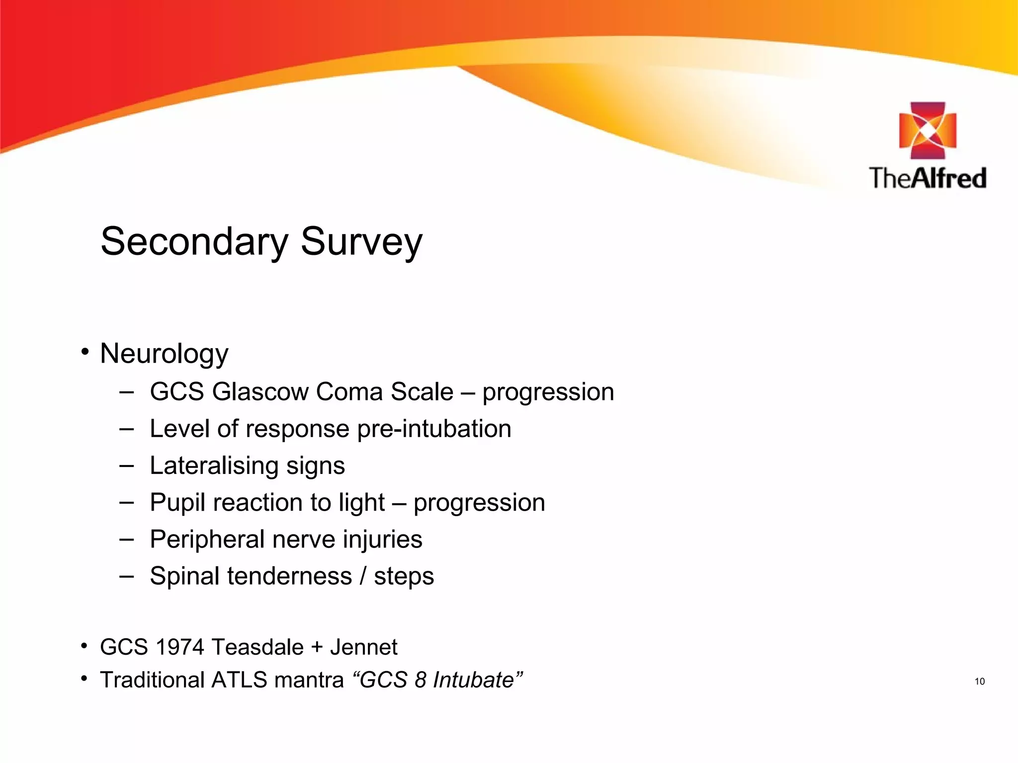Secondary survey - Helen Stergiou | PPT