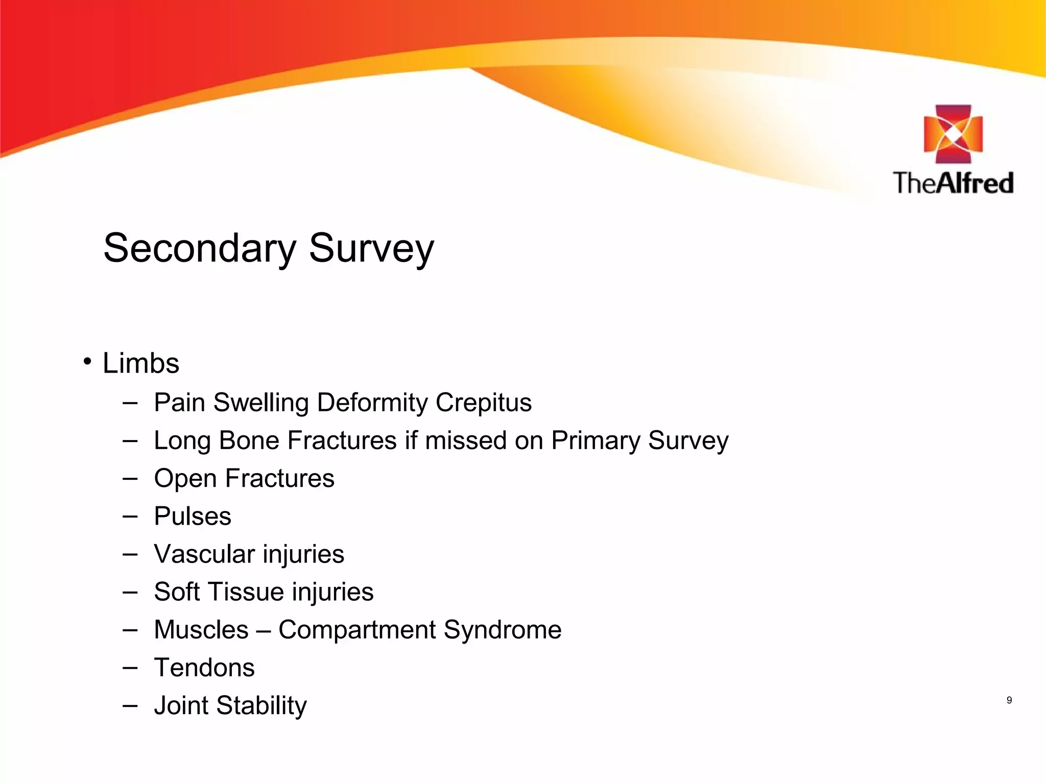 Secondary survey - Helen Stergiou | PPT