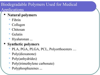 Biodegradable Polymers | PPT