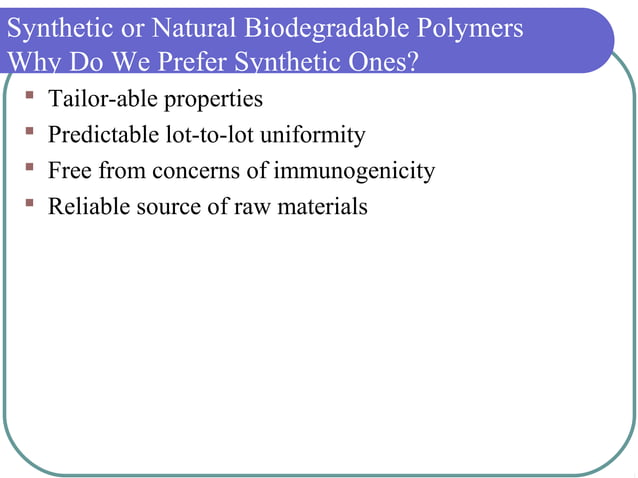 Biodegradable Polymers | PPT