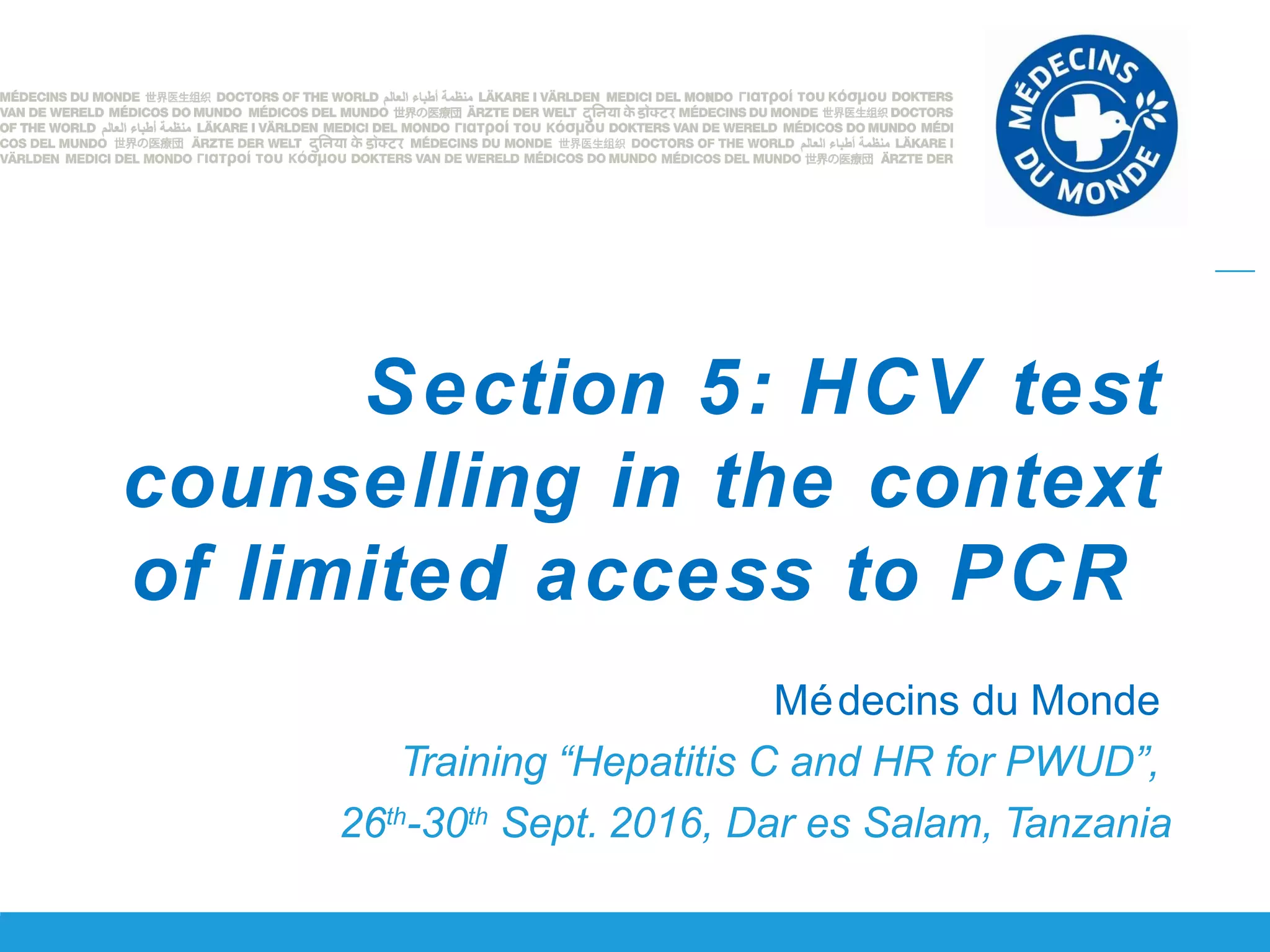 5. hcv test counselling final | PPT