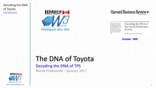 The DNA of Toyota - January 2017 | PPTX
