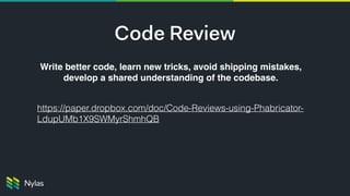 Software Engineering Best Practices @ Nylas | PPT