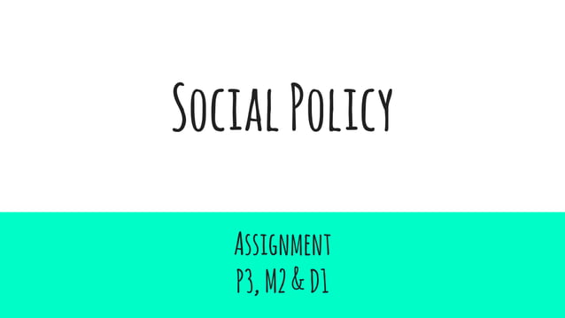 Social Policy | PPT