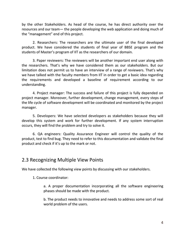 Software Project Management: Software Requirement Specification | PDF | Databases | Computer ...