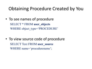 5. stored procedure and functions | PPTX