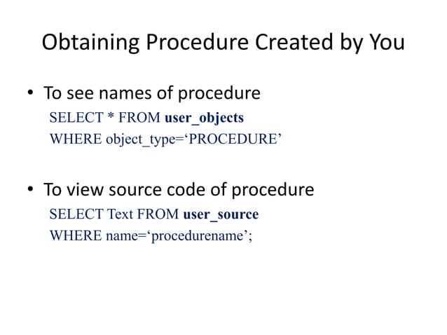 5 Stored Procedure And Functions Pptx Databases Computer Software And Applications