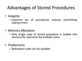 5. stored procedure and functions | PPTX