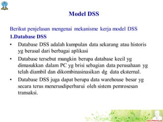 5. hapzi ali, sistem pendukung keputusan (decision support system), dss ...