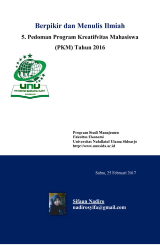 5. pedoman program kreatifvitas mahasiswa | PDF