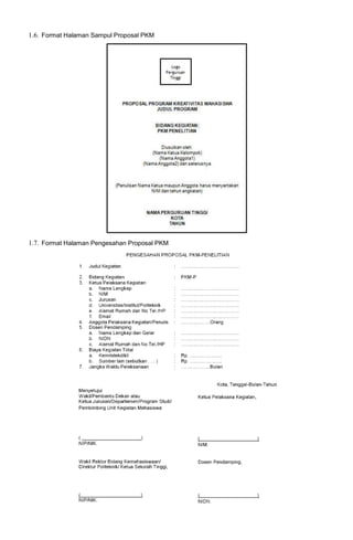 5. pedoman program kreatifvitas mahasiswa | PDF