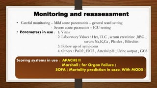 MANAGEMENT OF ACUTE PANCREATITIS | PPTX