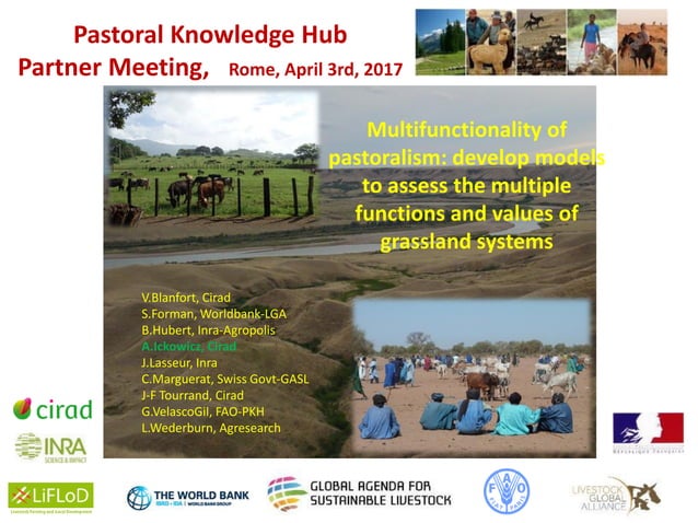 Multifunctionality of pastoralism: develop models to assess the ...