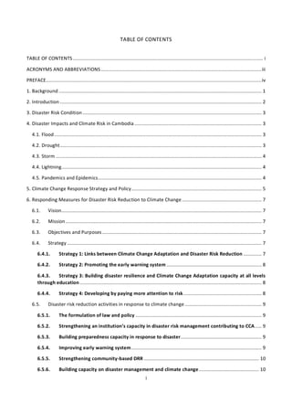 Climate change strategic plan for disaster | PDF