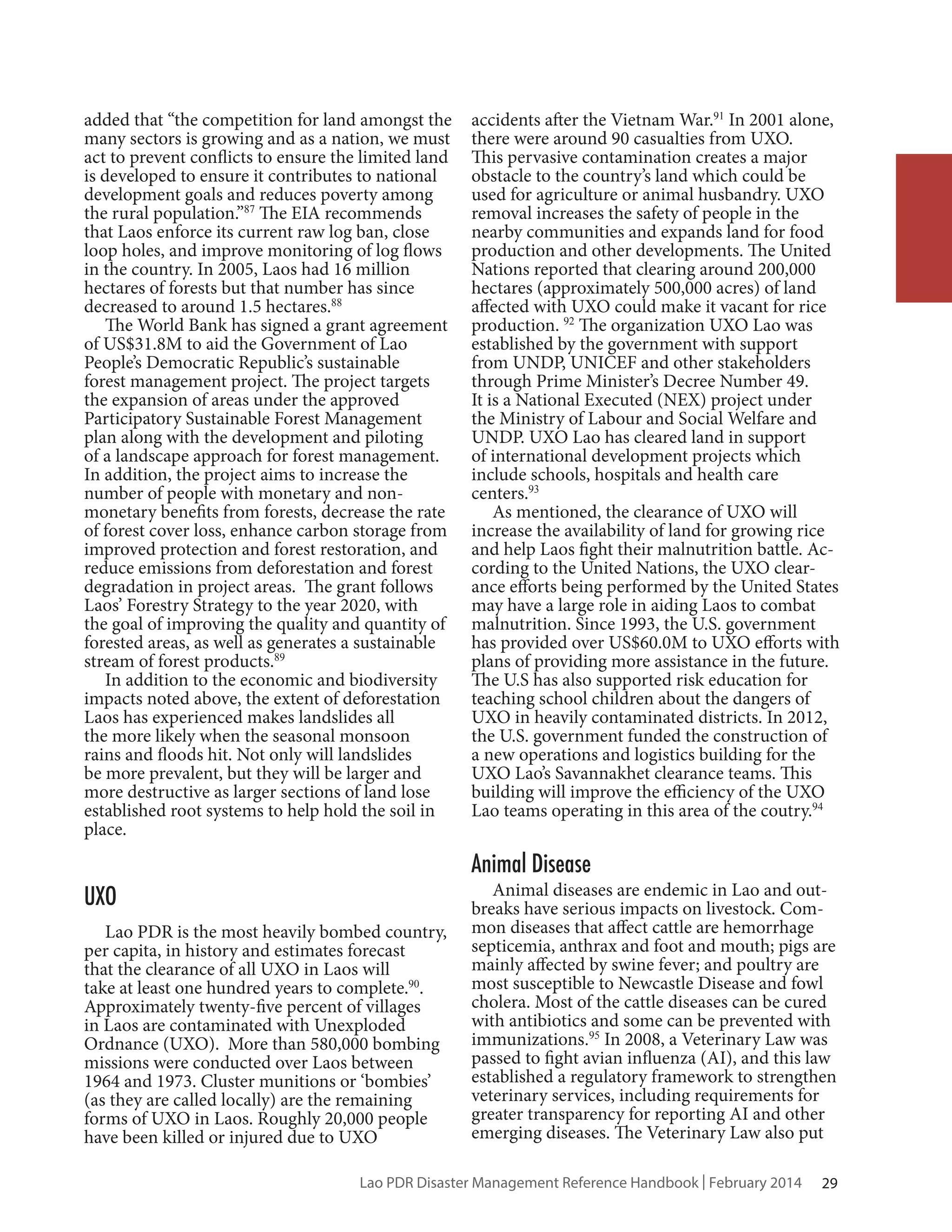 Lao pdr disaster management reference handbook | PDF